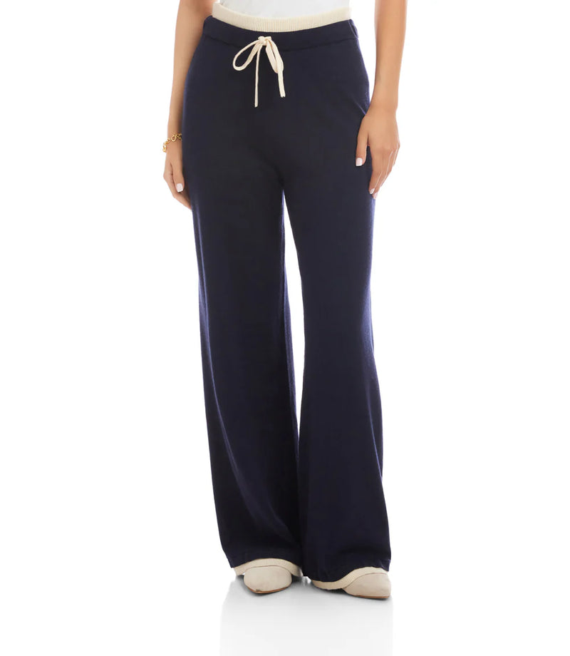 The "Contrast" Drawstring Wide-Leg Sweater Pants – The Pretty Pink ...
